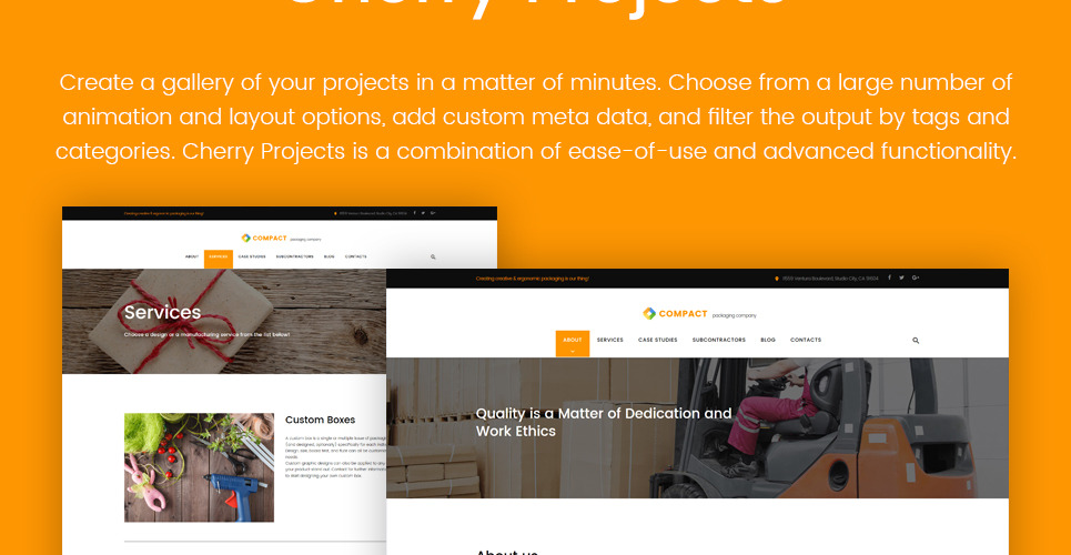 Compact - Packaging Company WordPress Theme - TemplateMonster