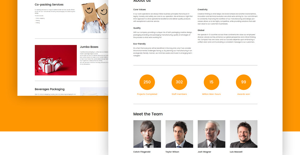 Compact - Packaging Company WordPress Theme - TemplateMonster