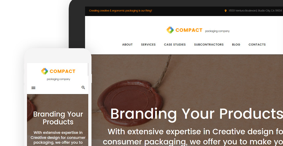 Compact - Packaging Company WordPress Theme - TemplateMonster