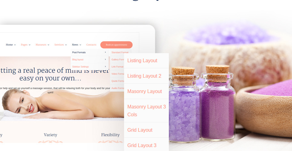 Massage Salon Responsive Website Template - TemplateMonster