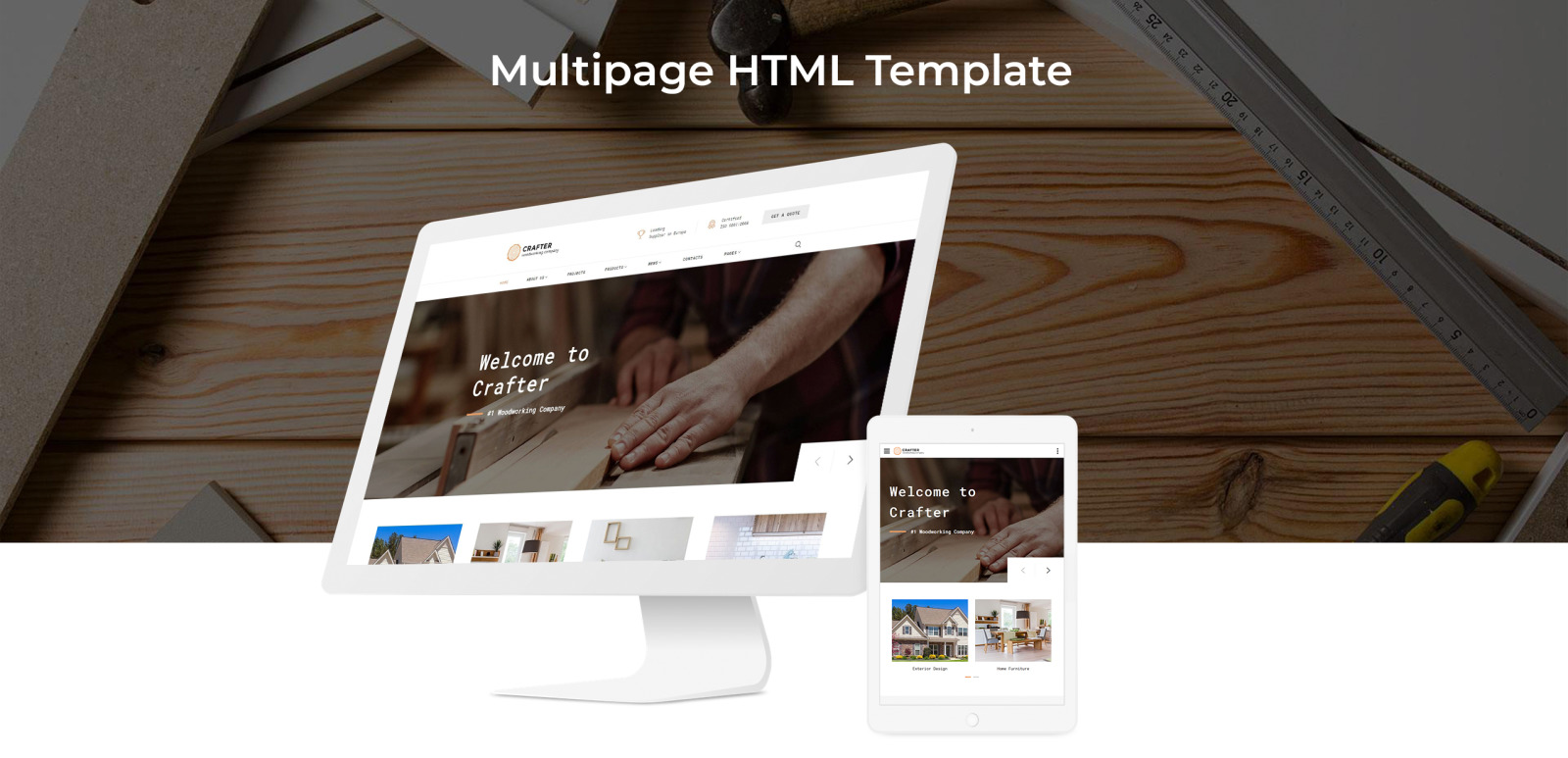 Crafter - Interior Multipage Classic HTML Bootstrap Website Template