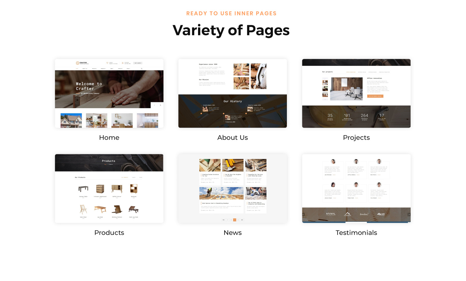 Crafter - Interior Multipage Classic HTML Bootstrap Website Template