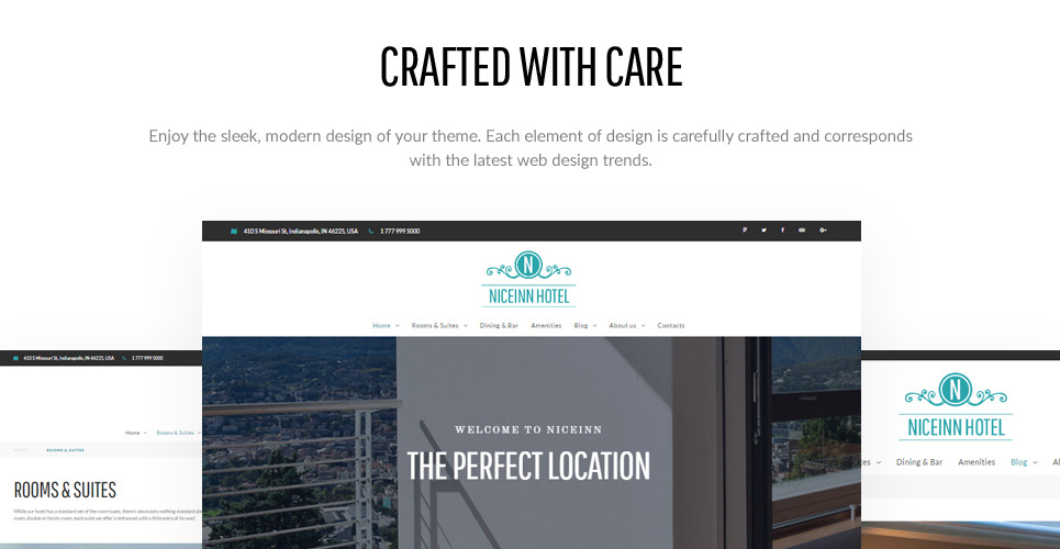 NiceInn - Small Hotel Responsive WordPress Theme