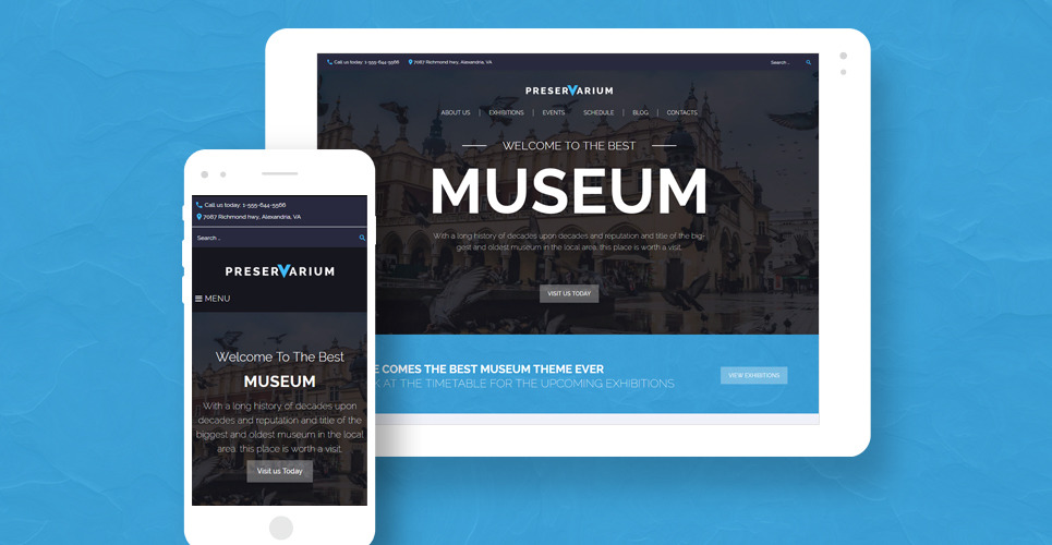 Preservarium - Museum Responsive WordPress Theme