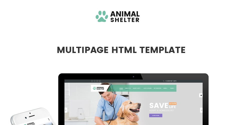 Animal Shelter - Animal Care Responsive Website Template