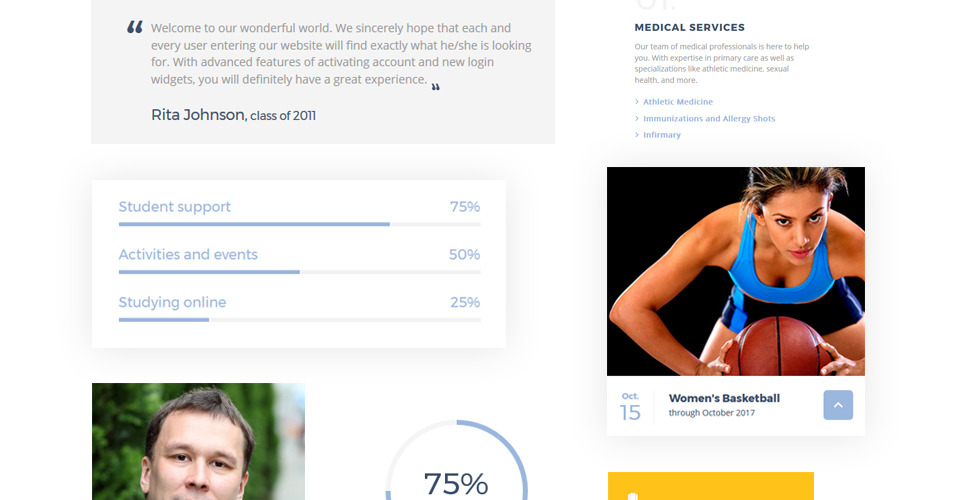 Campus Life - National University Multipage Website Template