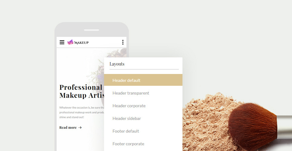 Makeup Artist & Cosmetics Responsive Website Template