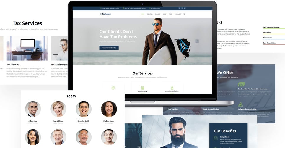 Tax Advisor & Financial Consultant Website Template