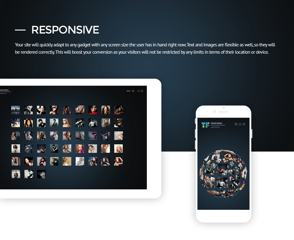 Touch Photo Website Template #61362 - TemplateMonster