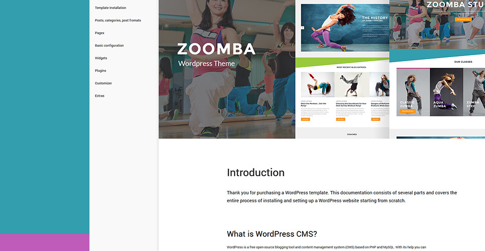 Zoomba - Zoomba Dance Studio WordPress Theme