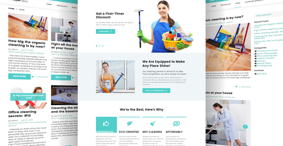 SuperClean - Cleaning & Maintenance Service WordPress Theme