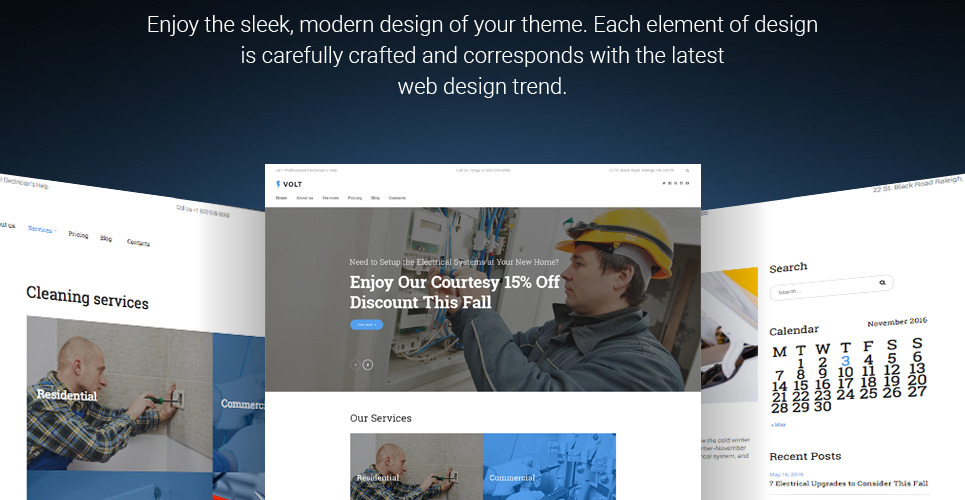 Volt - Local Electrical Service WordPress Theme