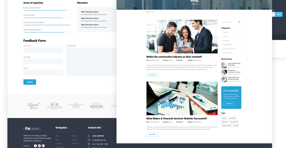 Financial Advisor - Responsive Website Template