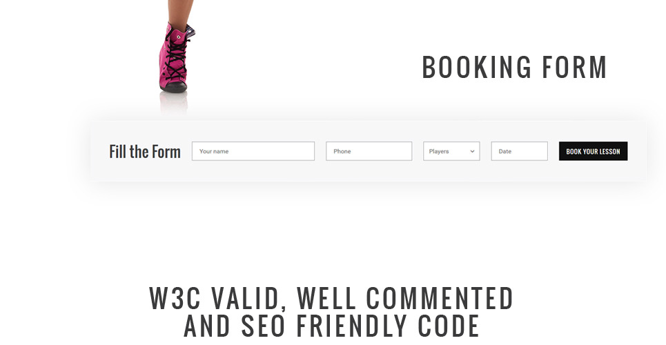 DanceStudio - Dance Coach Responsive Website Template