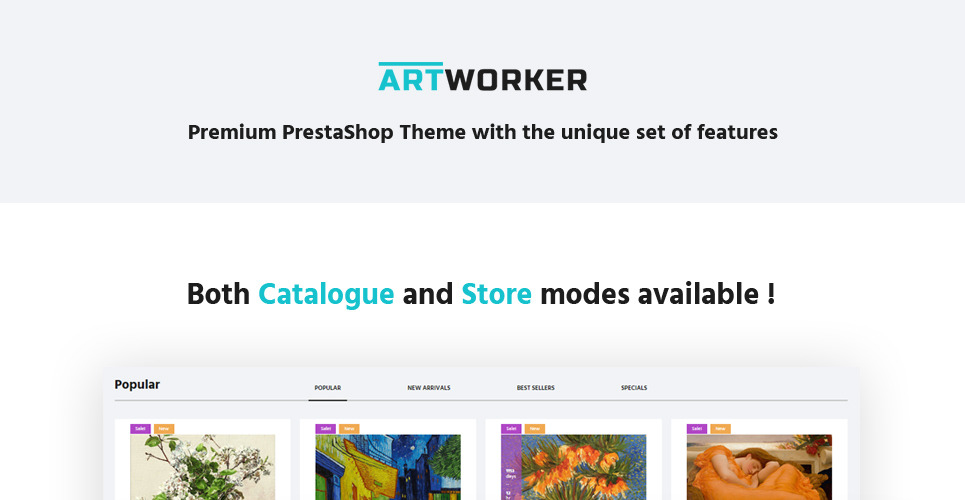 Artworker - Online Gallery & Artist Portfolio PrestaShop Theme