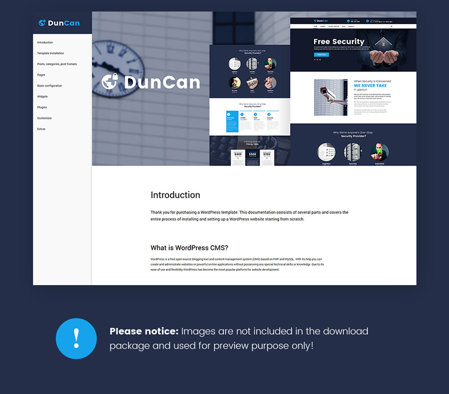 DunCan - Security Systems & Bodyguard Services WordPress Theme