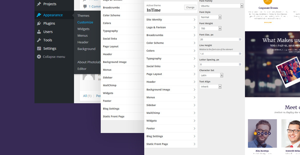 InTime - Events Management Company WordPress Theme