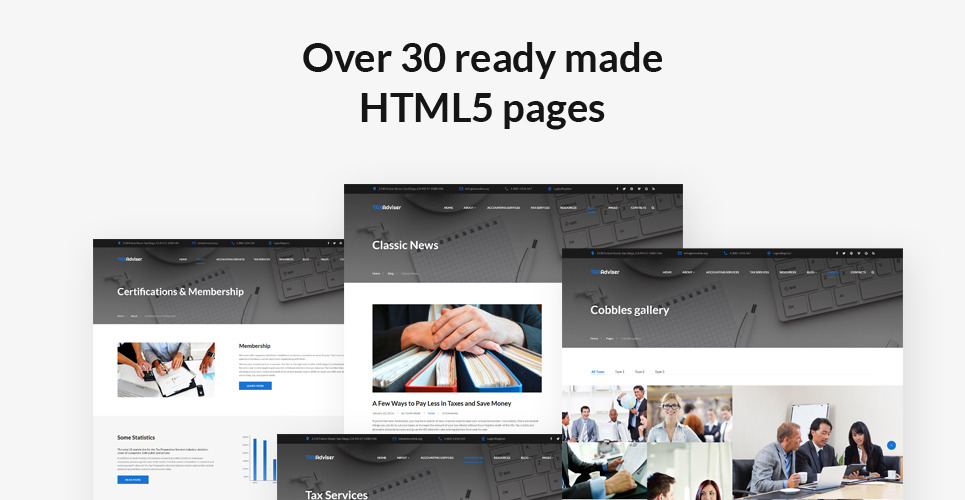 TaxAdviser - Accounting and Tax Services Company Responsive Multipage ...