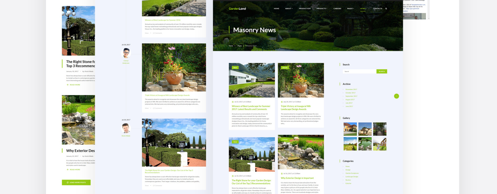Garden Land - Exterior Design Multipage Website Template