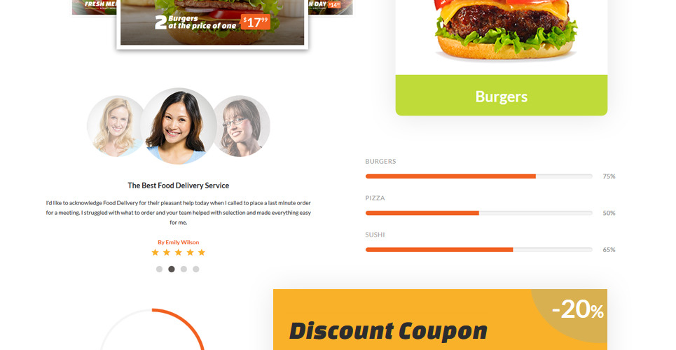 Food Ordering Service Website Template - TemplateMonster