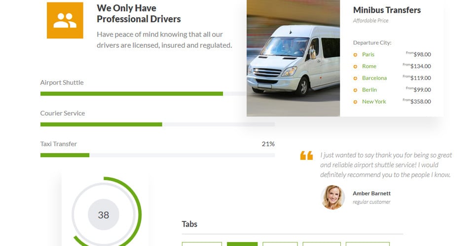 Transfer Booking - Airport Shuttle Services Website Template