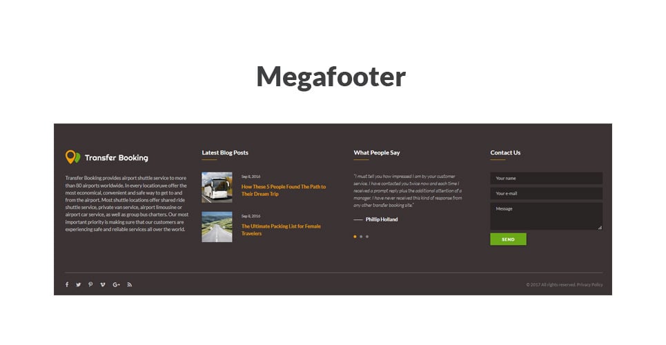 Transfer Booking - Airport Shuttle Services Website Template