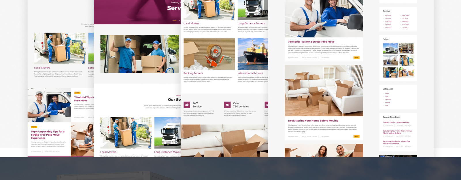 Moving Company Responsive Website Template - TemplateMonster