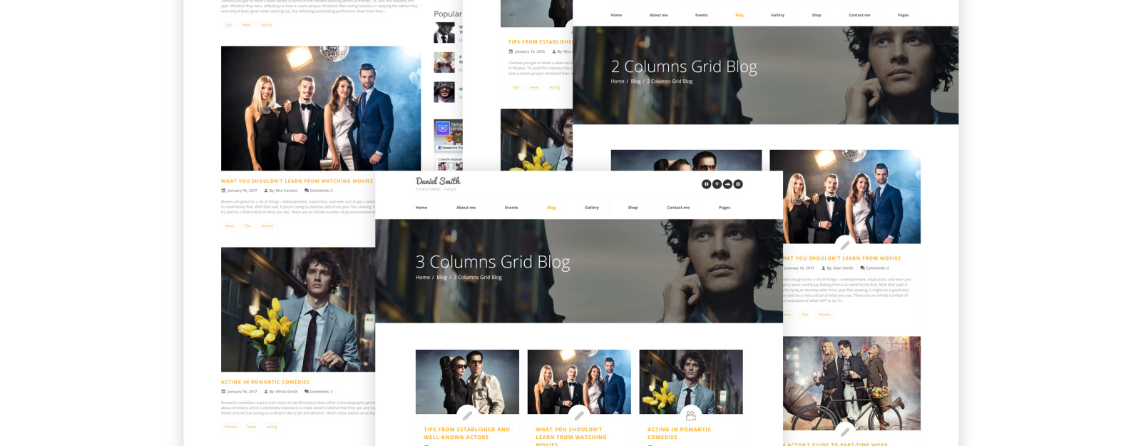 Daniel Smith - Personal Page Responsive Multipage Website Template