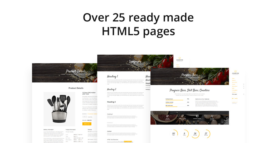 Cookster - Cooking School Responsive Multipage Website Template