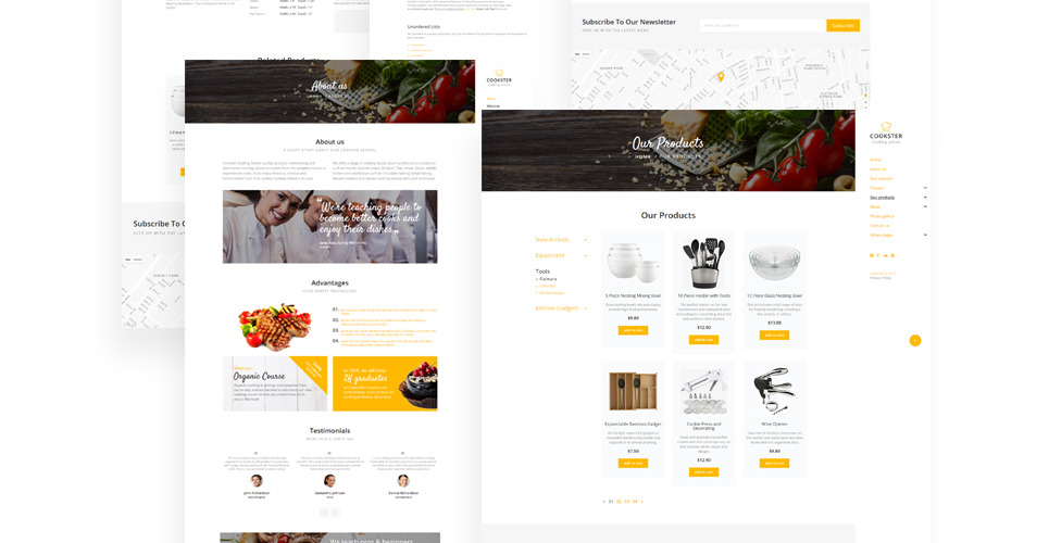 Cookster - Cooking School Responsive Multipage Website Template