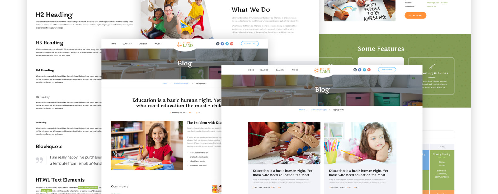 Kinder Land - Kids Center Responsive HTML5 Website Template