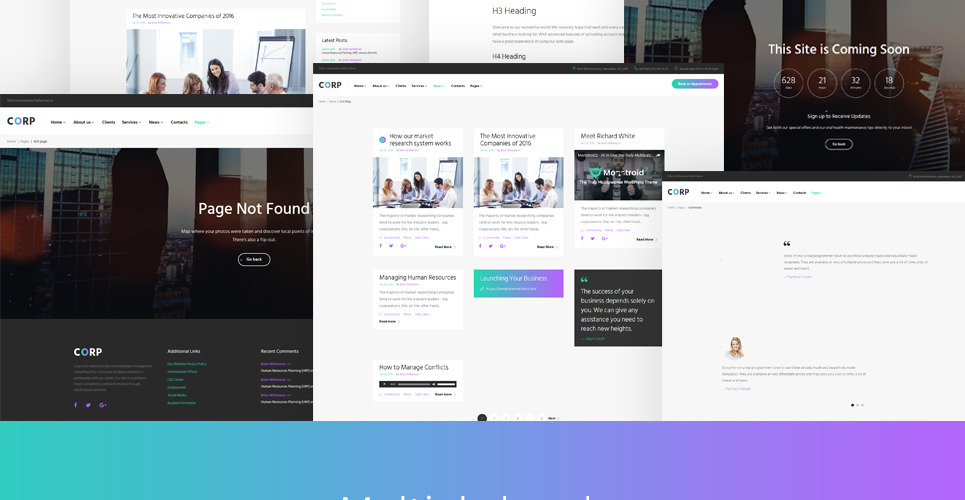 Corp - Consulting Firm Responsive Multipage Website Template