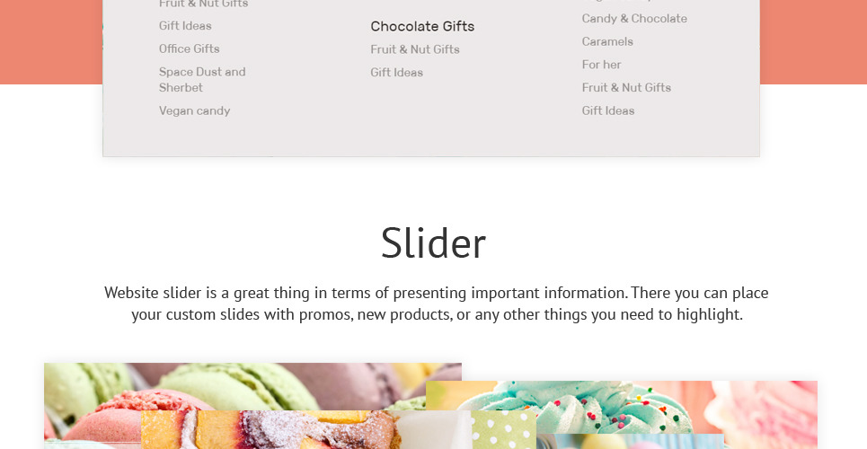 Sweet Shop Responsive Shopify Theme #62297 - TemplateMonster