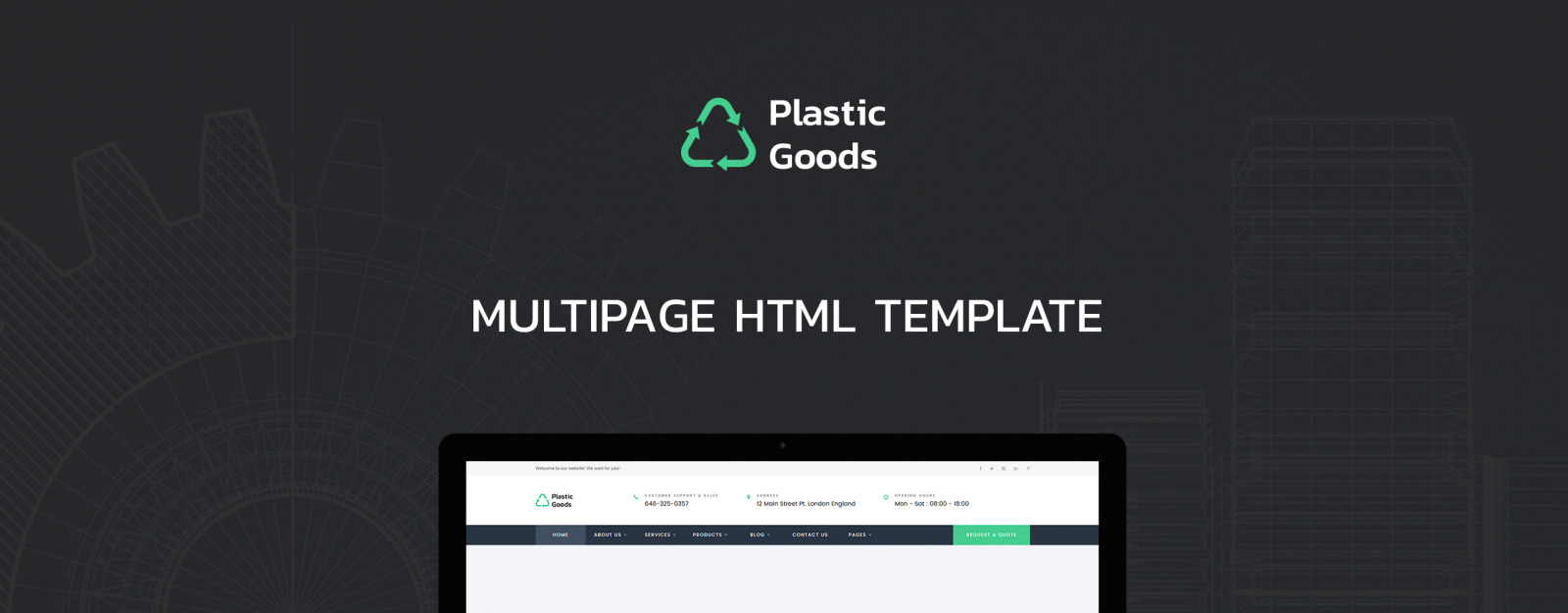 Plastic Goods - Business Multipage Website Template