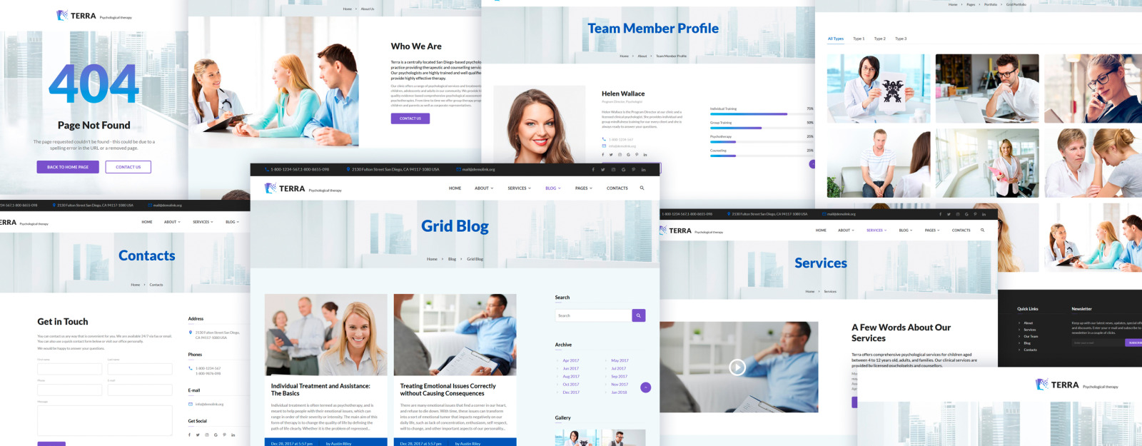 Terra - Psychologist Responsive Website Template