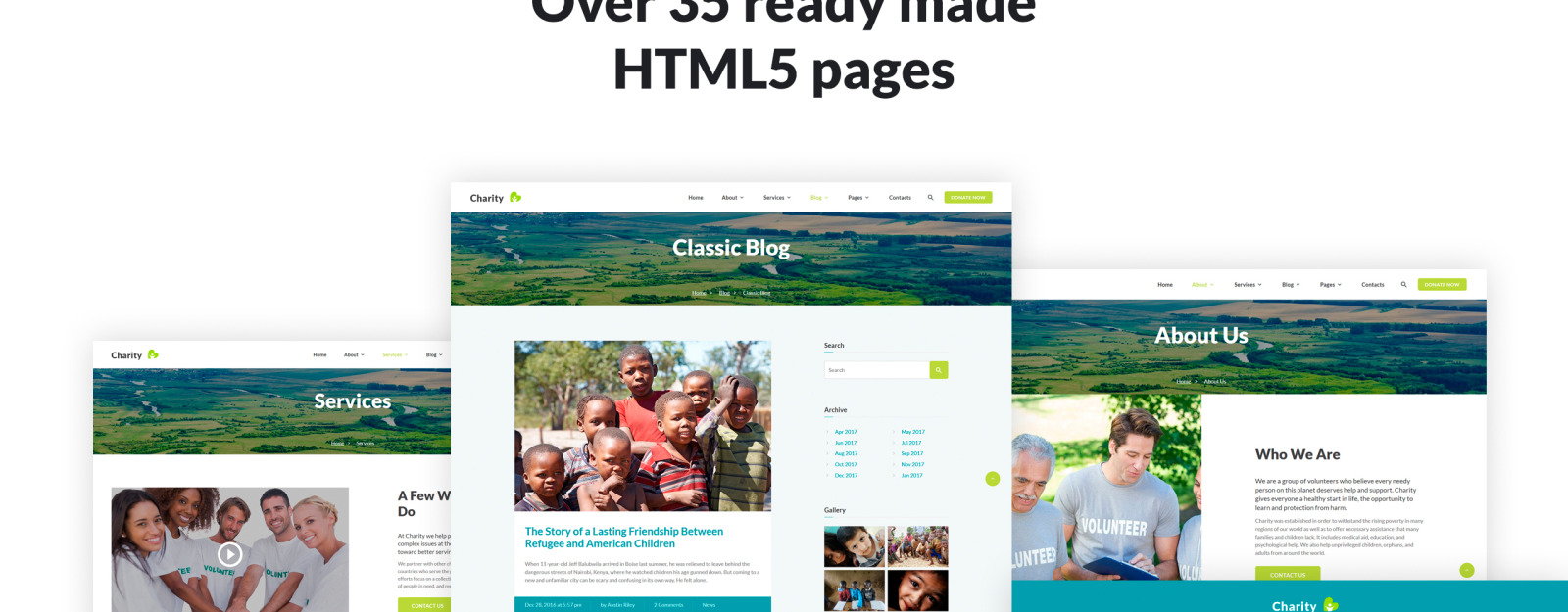 Charity HTML Website Template #62462 - TemplateMonster