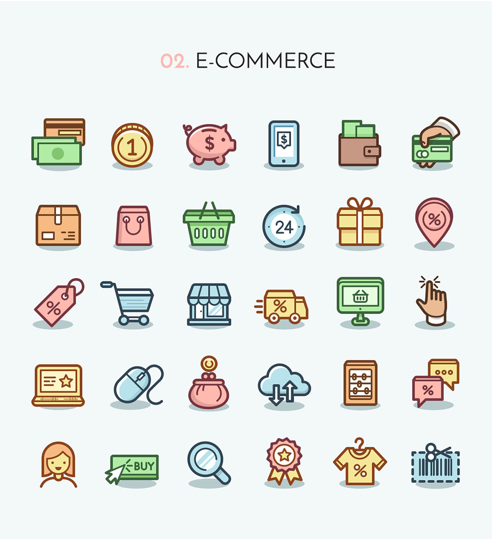 Capitalist Flat Icons Collection Set - TemplateMonster