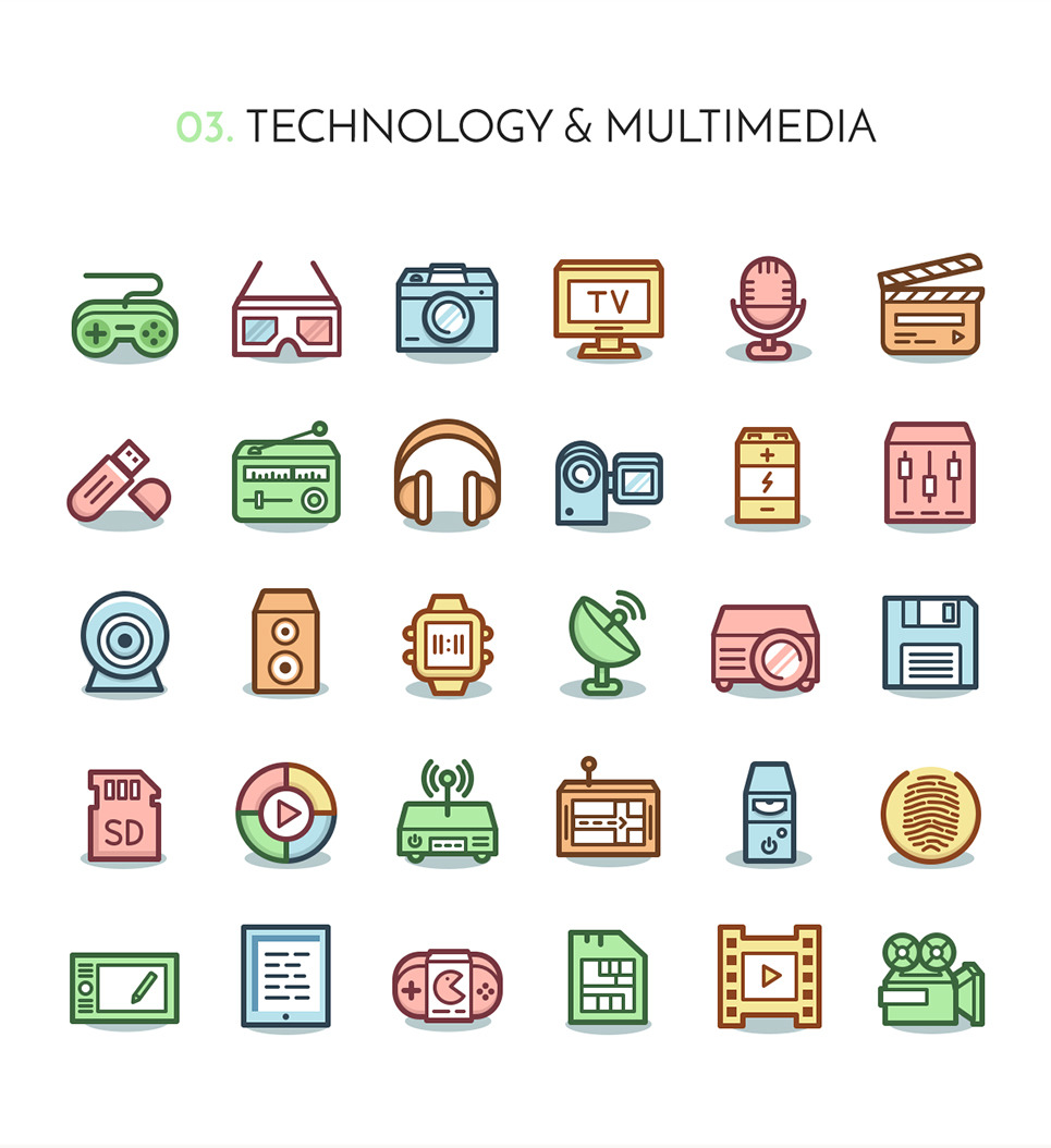 Capitalist Flat Icons Collection Set - TemplateMonster