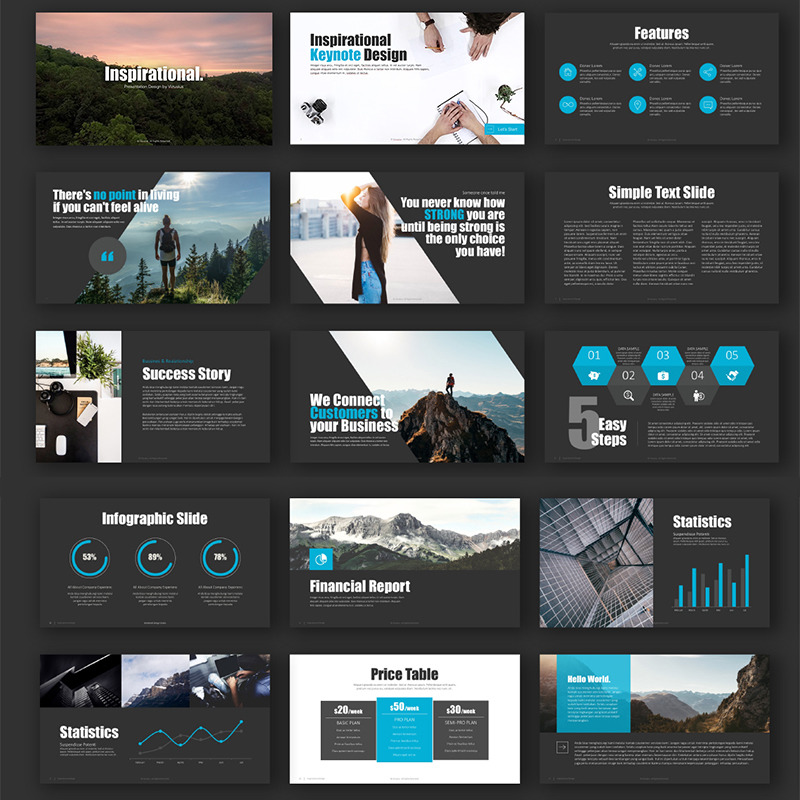 Inspirational PowerPoint template #63383 - TemplateMonster
