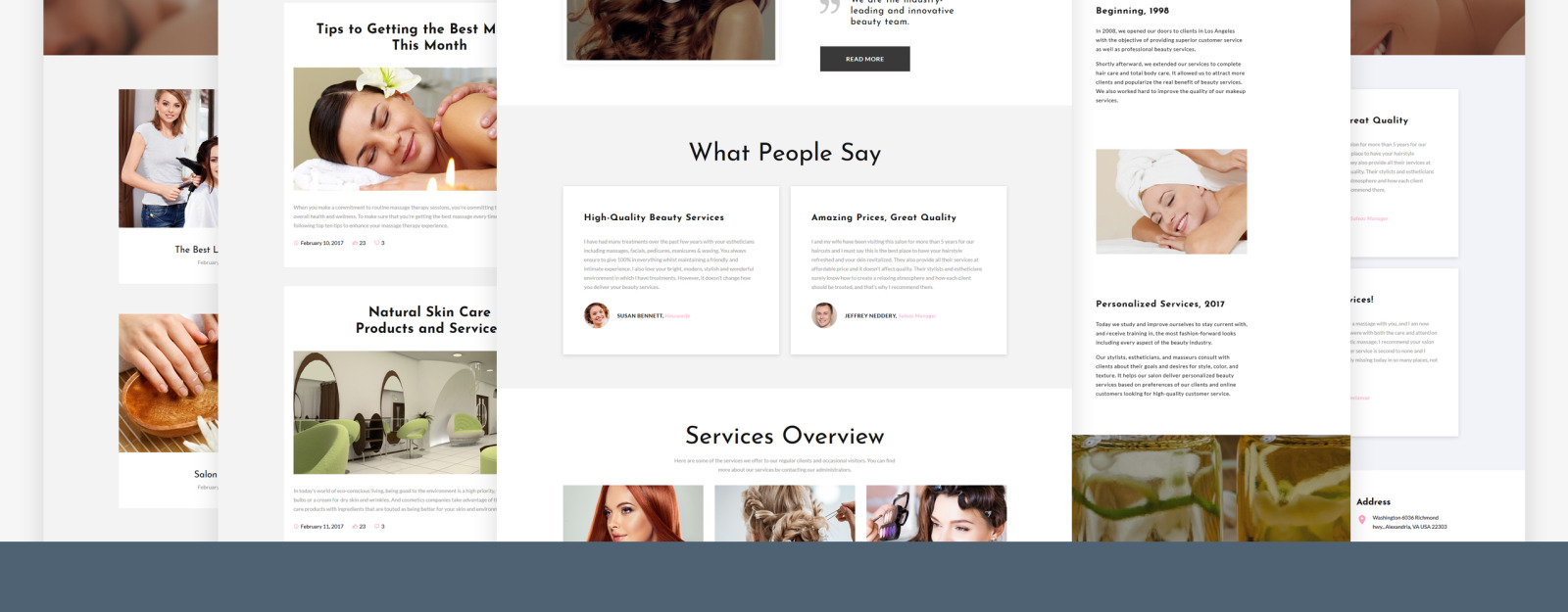 Beauty Salon Responsive Multipage Website Template