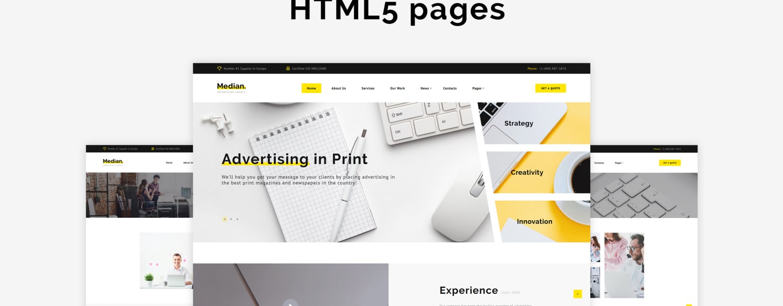 Median - Advertising Agency HTML Website Template
