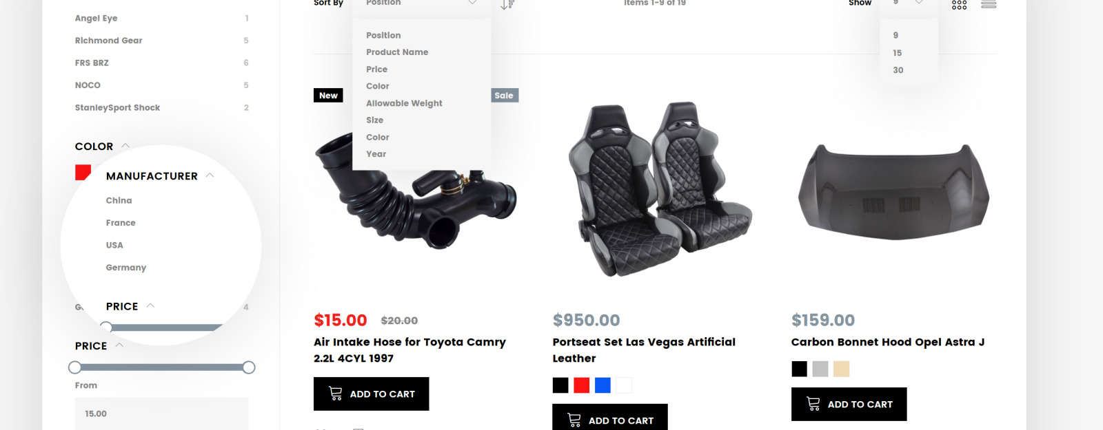 Magetique - Spare parts Magento Theme - TemplateMonster