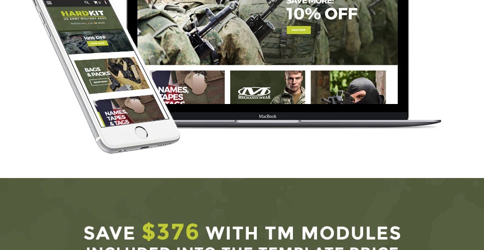 HardKit - US Army Military Shop Magento Theme