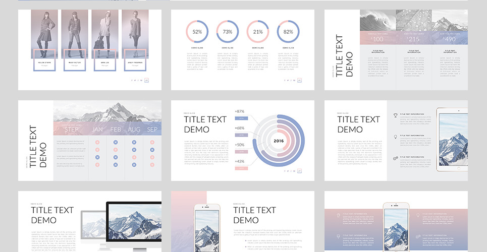 Mirror PowerPoint template #63984 - TemplateMonster