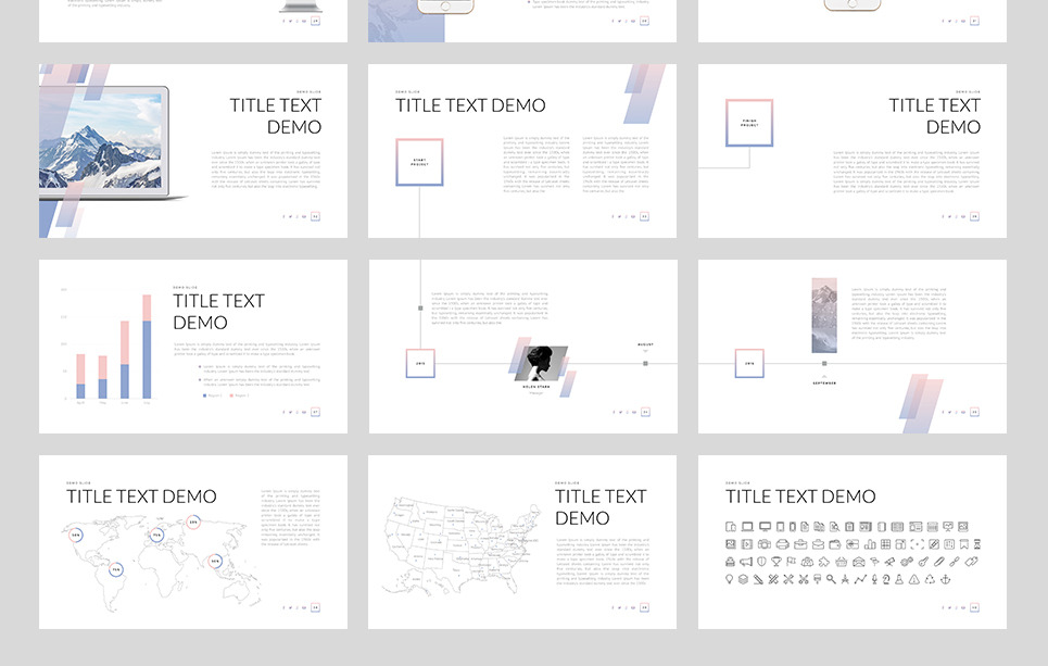 Mirror PowerPoint template #63984 - TemplateMonster