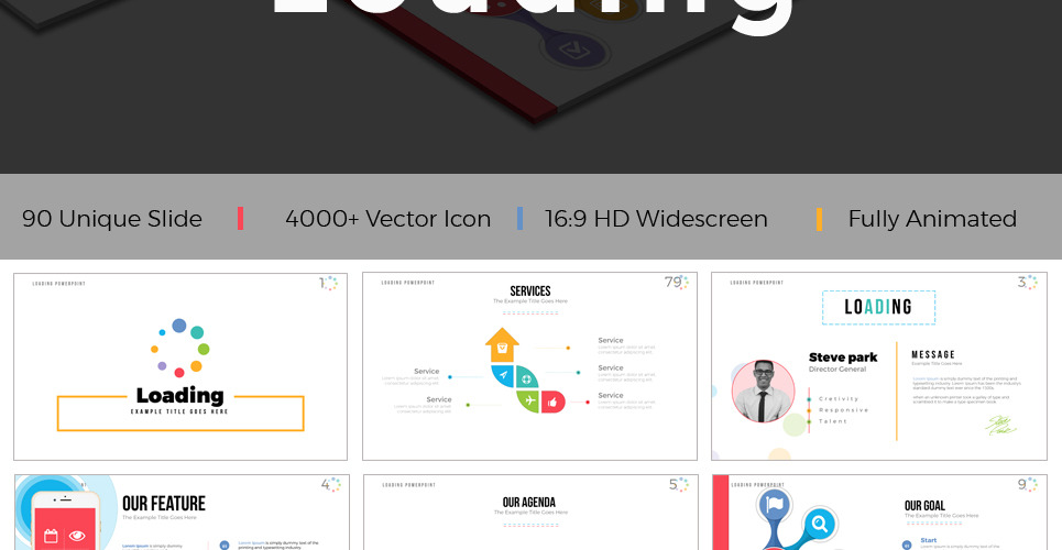 Loading PowerPoint template #63990 - TemplateMonster