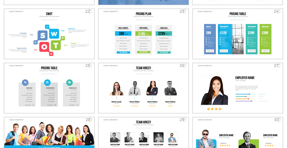 Loading PowerPoint template #63990 - TemplateMonster