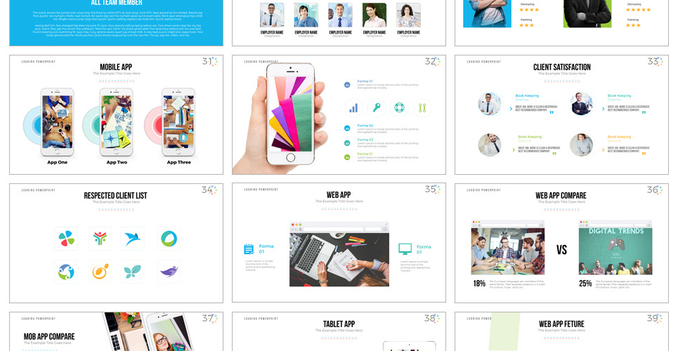Loading PowerPoint template #63990 - TemplateMonster