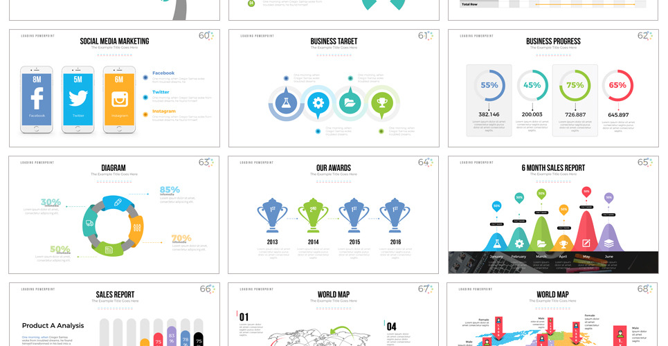 Loading PowerPoint template #63990 - TemplateMonster