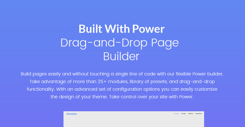 Amazinx - Mobile App Responsive One Page WordPress Theme